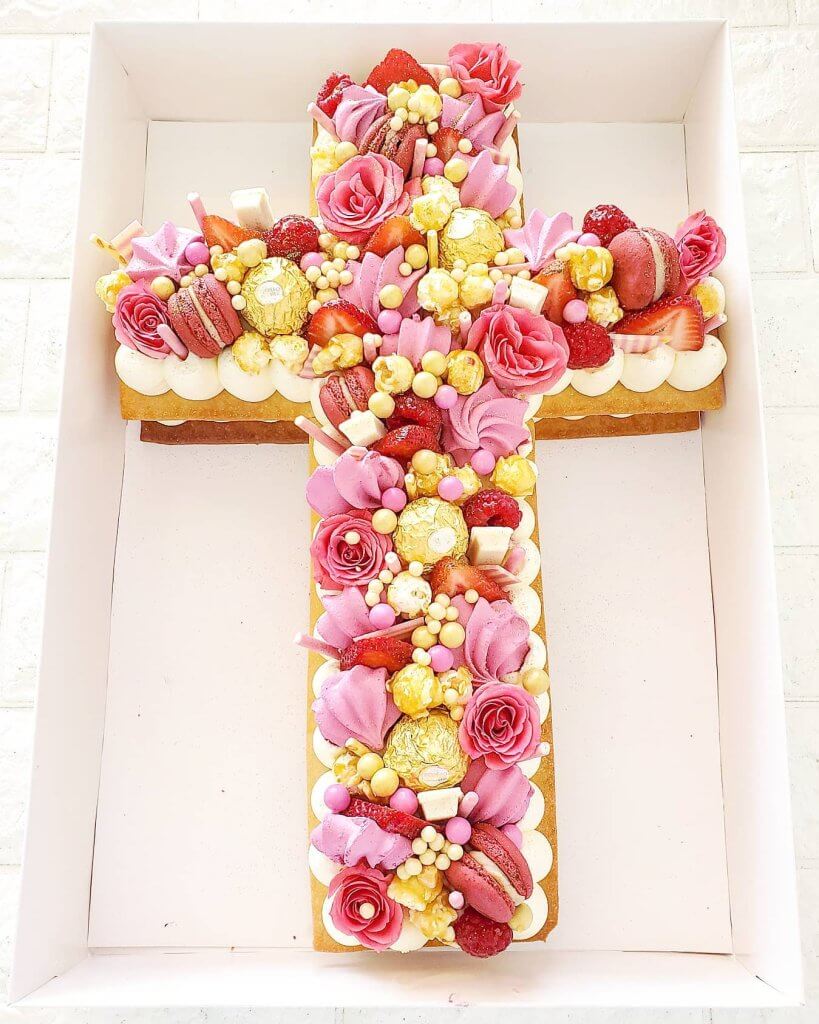 LARGE CROSS - CAKE up to 20 servings (18.5"x12.5") - Frudeco Miami