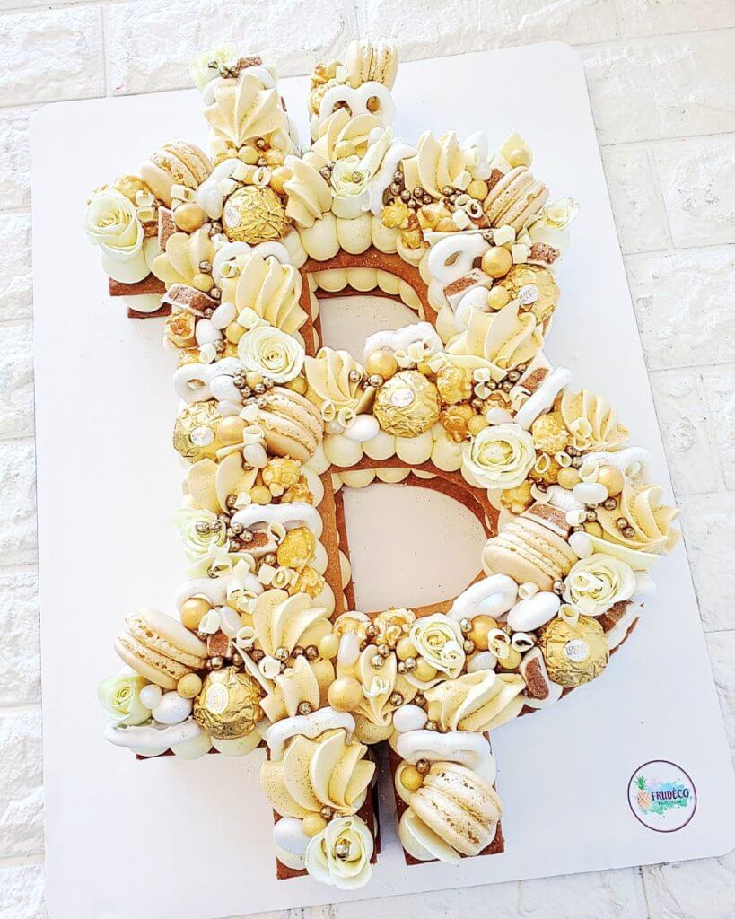 LARGE BITCOIN - CAKE up to 20 servings (18.5"x12.5") - Frudeco Miami