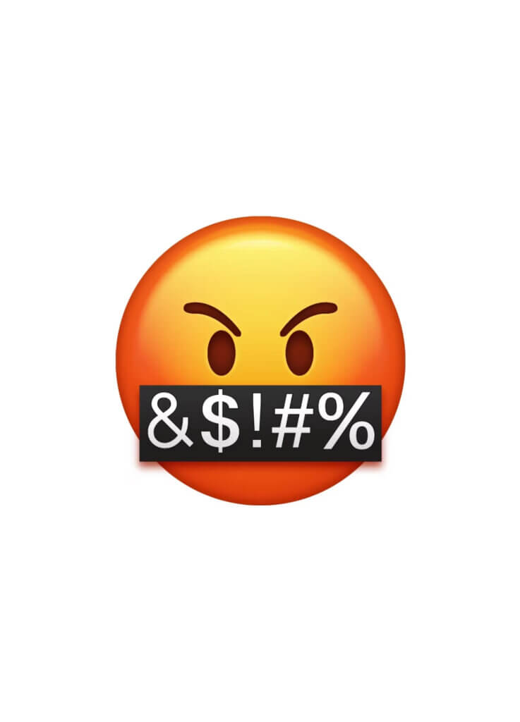 LARGE Bad Words Emoji - Cake up to 20ppl - Frudeco Miami